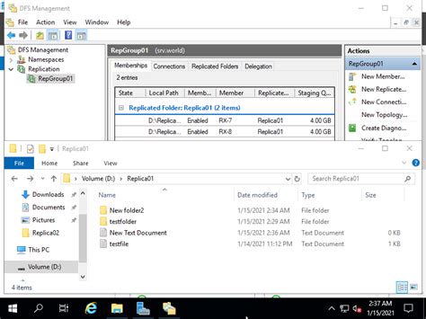 Windows Server 2019 File Server Configure Dfs Replication Server