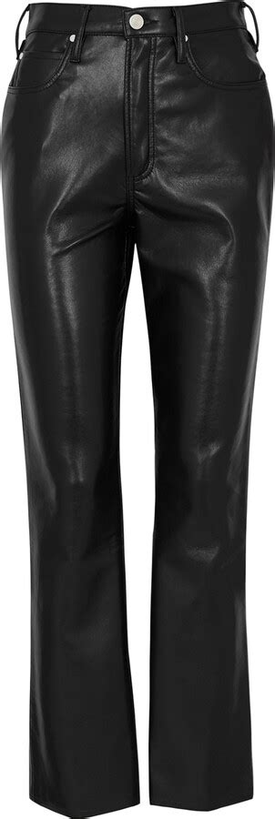 Frame Le High N Tight Straight Leg Faux Leather Jeans Shopstyle