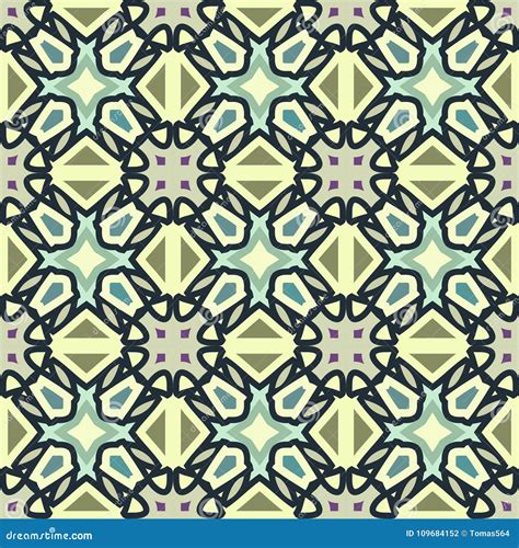 Blue And Green Abstract Geometric Pattern Background Vector Seamless