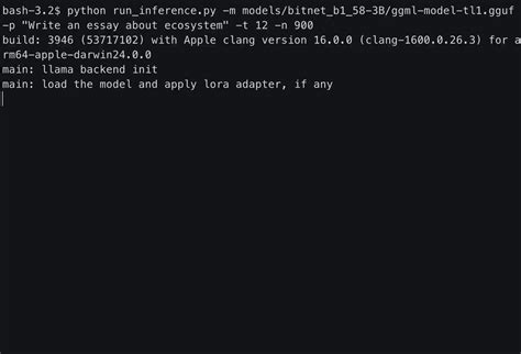 microsoft unveils 1 bit open source language model bitnet cpp running