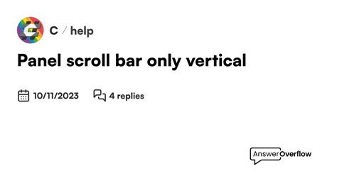 Panel Scroll Bar Only Vertical C