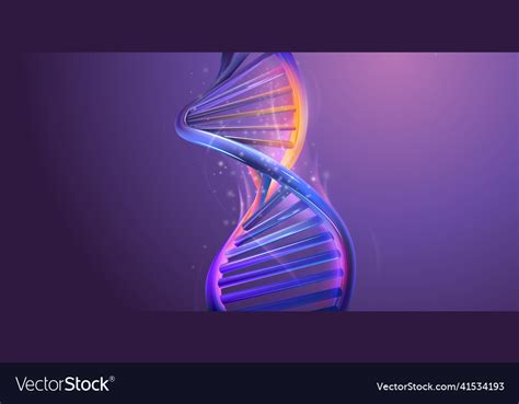 Double Helix Structure Of Abstract Dna Model Vector Image