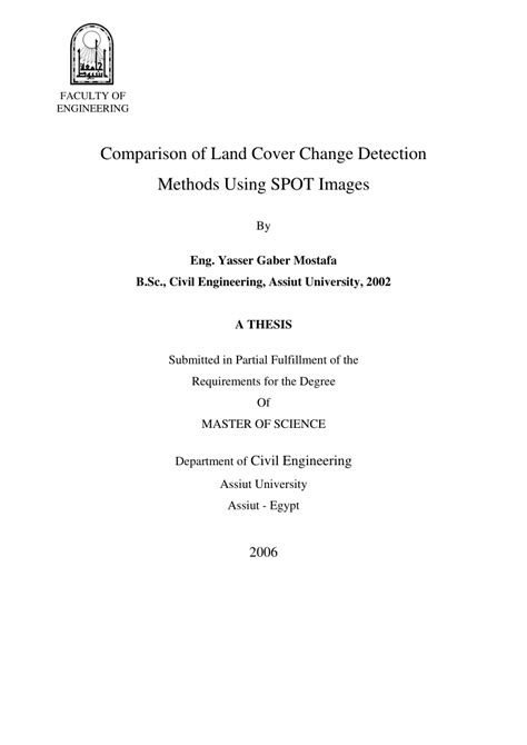 PDF Comparison Of Land Cover Change Detection Methods Using SPOT Images