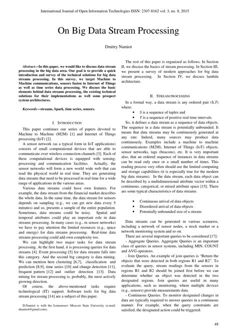 Pdf On Big Data Stream Processing