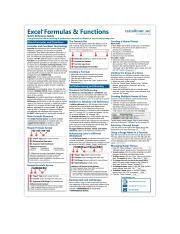 Formulas Functions A Quick Reference Guide For Excel Course Hero