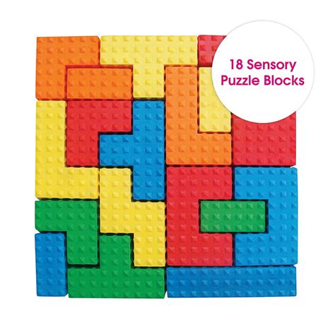 Edushape Easy Grip Puzzle Play Blocks 18 Pieces