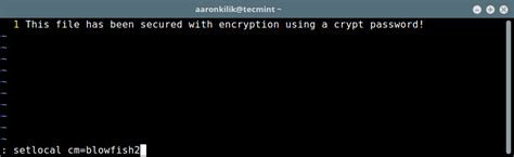 How To Password Protect A Vim File In Linux