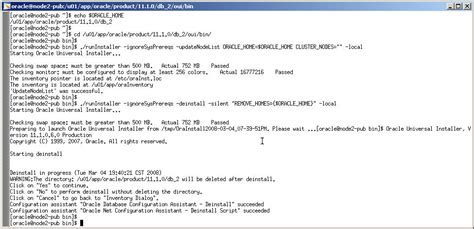 Delete Node From Rac Oracle 11g R1