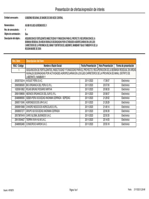 0reporte De Presentacion De Propuesta Pdf