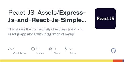 GitHub React JS Assets Express Js And React Js Simple Example This Shows The Connectivity Of