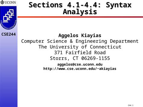 Ppt Sections 41 44 Syntax Analysis Dokumentips