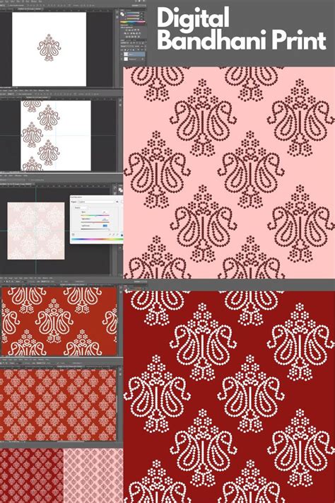 How To Repeat Pattern In Photoshop Create Pattern Bandhani Video