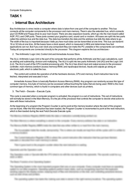 SOLUTION Computer Subsystems Internal Bus Architecture Studypool