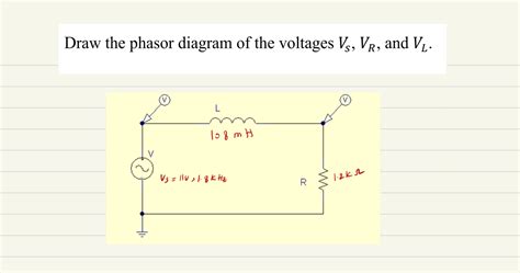 Solved Draw The Phasor Diagram Of The Voltages VS VR And Chegg Com