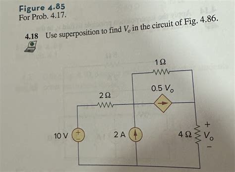 Use Superposition To Find Vo In The Circuit Chegg