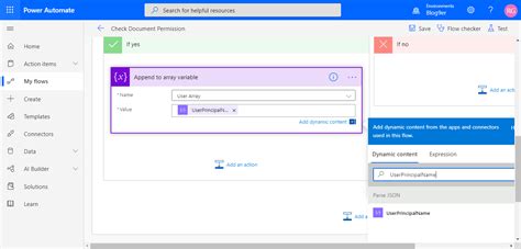 Using Microsoft Flow And Sharepoint Api For Checking Document Read Privileges Based On User In