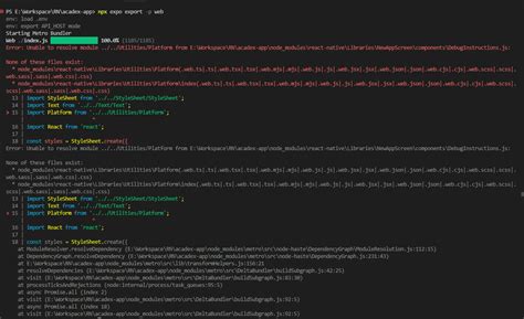 React Native Expo Web Build Is Giving Error After Upgrading Expo 49 To
