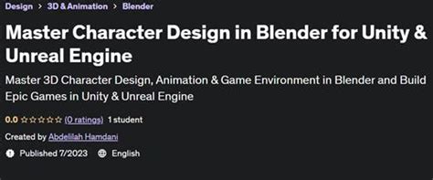 Master Character Design In Blender For Unity And Unreal Engine