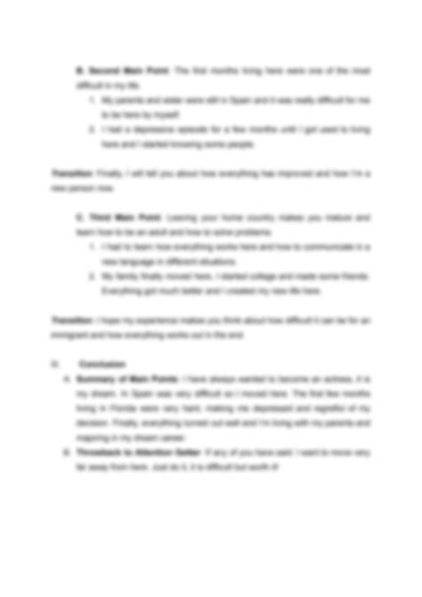 SOLUTION Introductory Speech Example And Outline Studypool