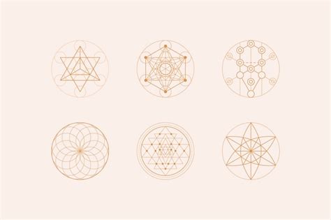 Premium Vector Flat Design Sacred Geometry Element Collection