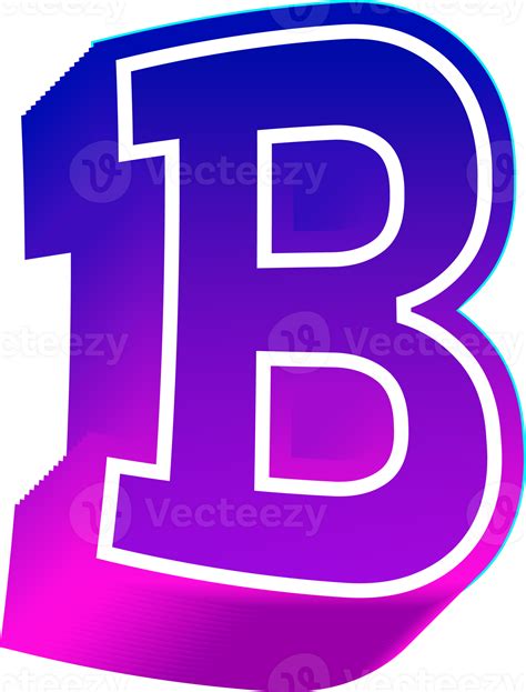 Gradient Bold Alphabet Letters 22941302 Png