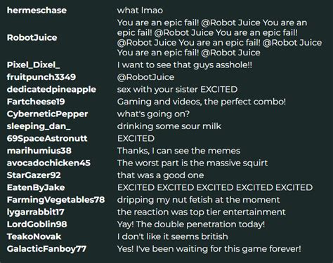 Ai Generated Robot Juice Chat Messages Rrobotjuice
