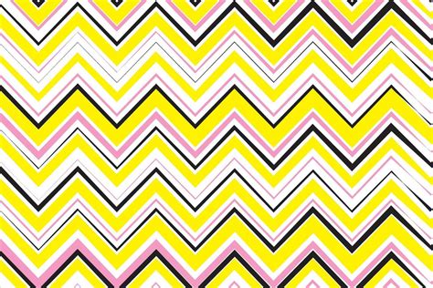 Simple Abstract Yellow Black Pink Color Horizontal Thin To Thick Zig