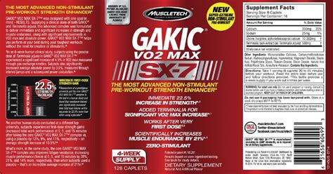 Muscletech Gakic Vo2 Max Sx 7 Suppco