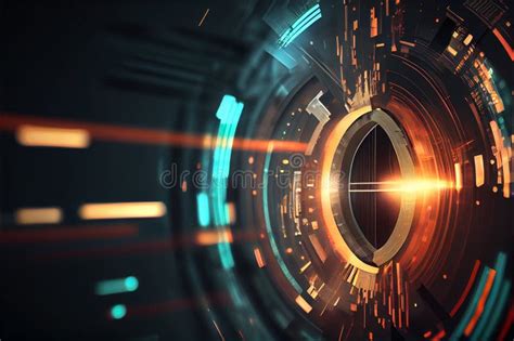 Digital Data Flow On Road With Motion Blur To Create Vision Of Fast