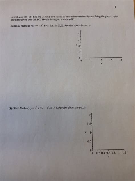 Solved In Problems Find The Volume Of The Solid Of Chegg