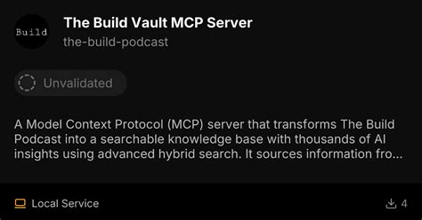 The Build Vault Mcp Server Mcp Ser · Lobehub