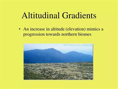 Ppt Altitudinal Gradients Powerpoint Presentation Free Download Id4266188