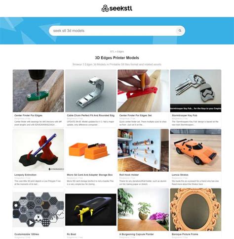Edges 3d Printer Files Stl 3d Models Seekstl
