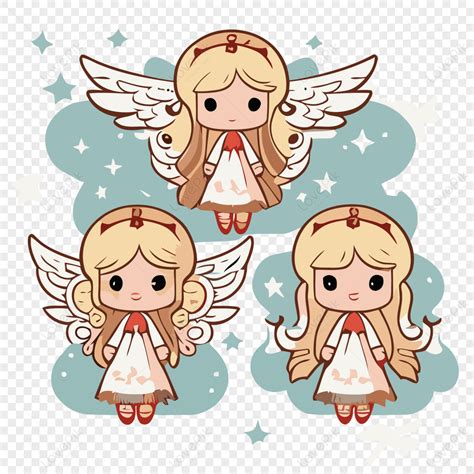 크리스마스 천사클립 아트만화상표 Png 일러스트 무료 다운로드 Lovepik