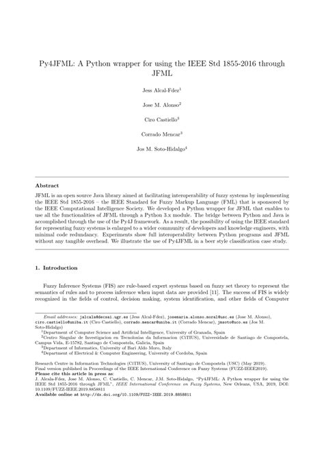 Pdf Py4jfml A Python Wrapper For Using The Ieee Std 1855 2016 Through Jfml