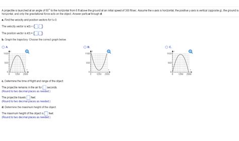 Solved A Projectile Is Launched At An Angle Of 60 Degree To