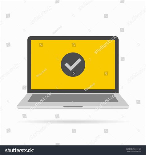 Check Mark Laptop Stock Vector Royalty Free Shutterstock