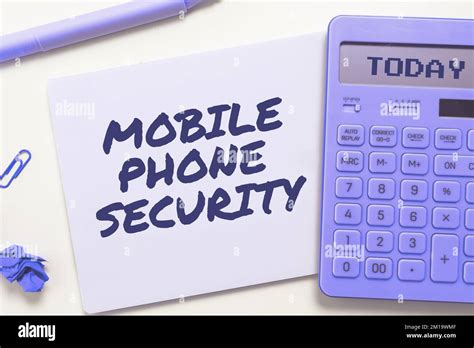 Text Showing Inspiration Mobile Phone Security Business Approach Secure Data On Mobile Devices
