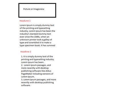 Java How To Align Imageview And Description Using Textviews As Shown