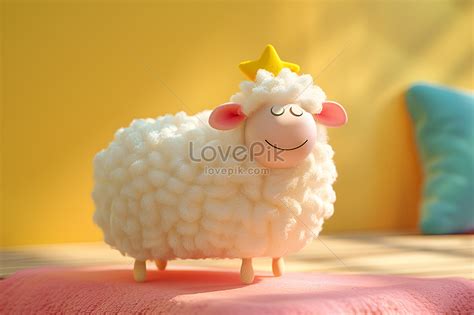 귀여운 만화 양 인형 일러스트 무료 다운로드 Lovepik