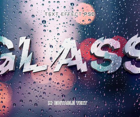 Artstation 3d Glass Psd Fully Editable Text Effect Layer Style Psd Mockup Template Artworks