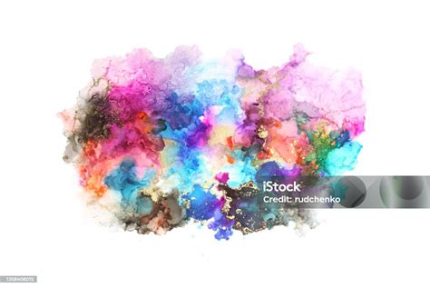 예술 추상 수채화와 아크릴 흐름 무지개 얼룩 그림 흰색 배경에 색상 텍스처 클라우드 색상 묘사에 대한 스톡 사진 및 기타 이미지 색상 묘사 팔레트 폭발 Istock