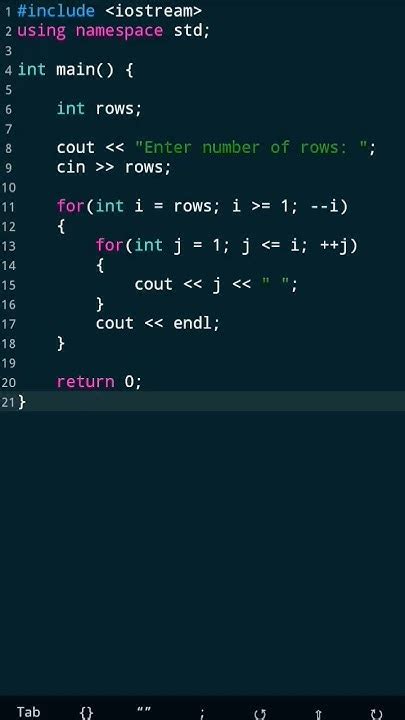 programming pattern vedio in c shorts coding pattern computerprogramming patternwork