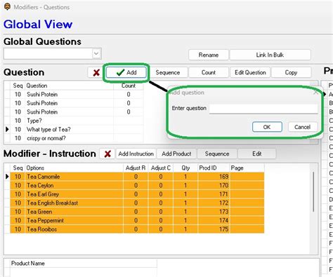 How To Add A Modifier Question Bizzfo
