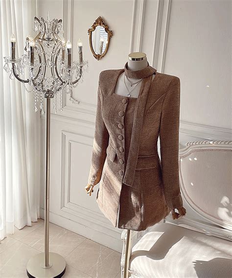 머플러세트~핏예쁨💜 주리하 자켓 미니원피스 결혼식 하객룩 행사룩 데이트룩 파티룩 브라이덜샤워 돌잔치원피스 겨울원피스 연말모임룩 셀프웨딩 니트원피스 트위드원피스 에이블리