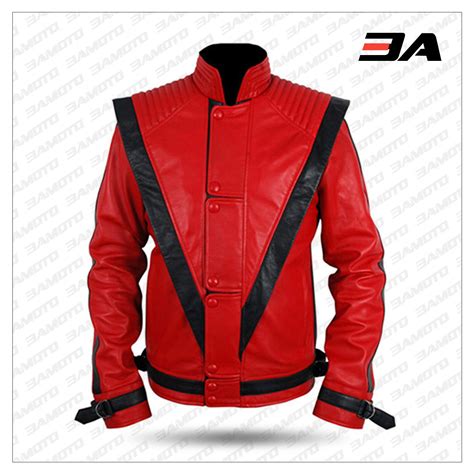 Michael Jackson Red Thriller Leather Jacket Costume Buy Red Jacket