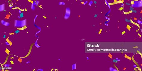 추상적인 화려한 색종이와 풍선 배경 풍선과 색종이가 흰색에 격리되어 있습니다 벡터 휴일 그림입니다 개념에 대한 스톡 벡터 아트 및 기타 이미지 Istock