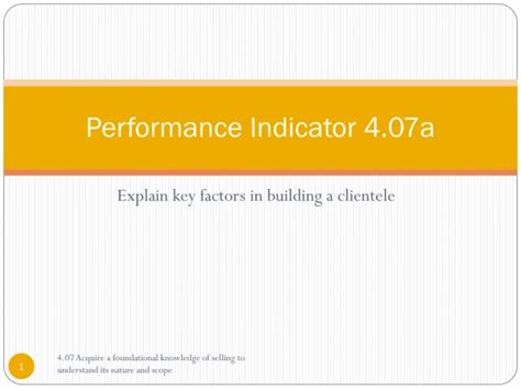 PPT PERFORMANCE INDICATOR REFERENCE SHEET PIRS PowerPoint Presentation ID