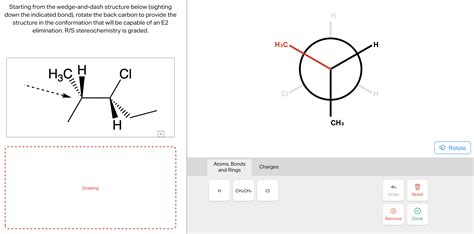 Solved Starting From The Wedge And Dash Structure Below Chegg Com