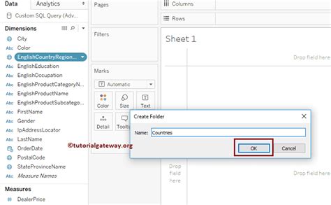How To Create Folders In Tableau